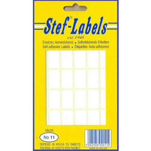 Stef Labels Αυτοκόλλητες Ετικέτες σε Λευκό Χρώμα 16x24mm No 11 ...