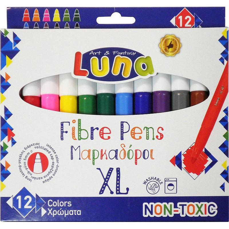 LUNA ΜΑΡΚΑΔΟΡΟΙ ΧΟΝΤΡΟΙ 12 Χρώματα | Βιβλιόκοσμος